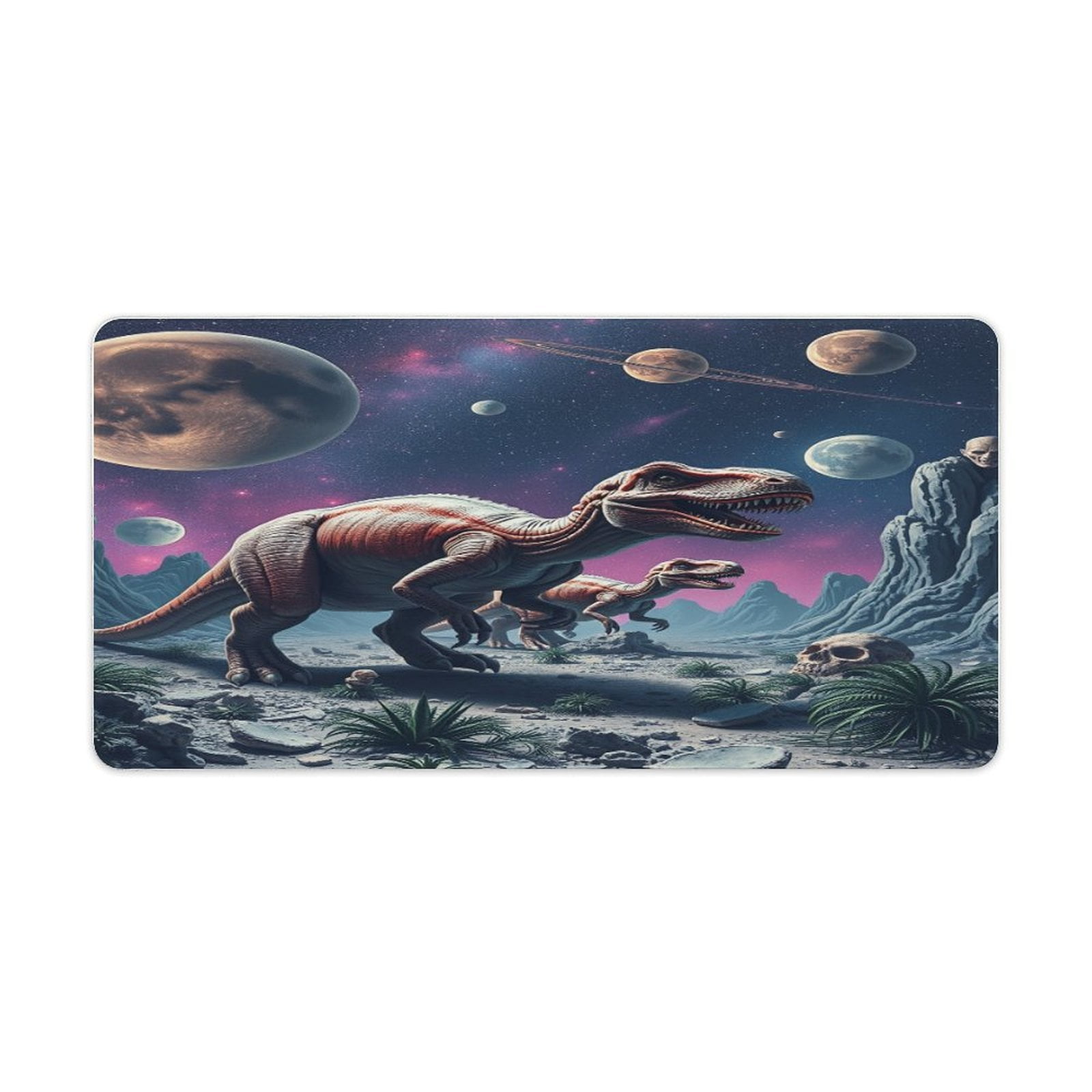 Space Dinosaurs Planet Mouse Pad Large Office Carpet Mouse Mats Gamer ...