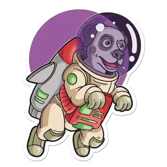 Space Dog Laika Sticker Phone Decal Water Bottle Stickers Car Decals ...