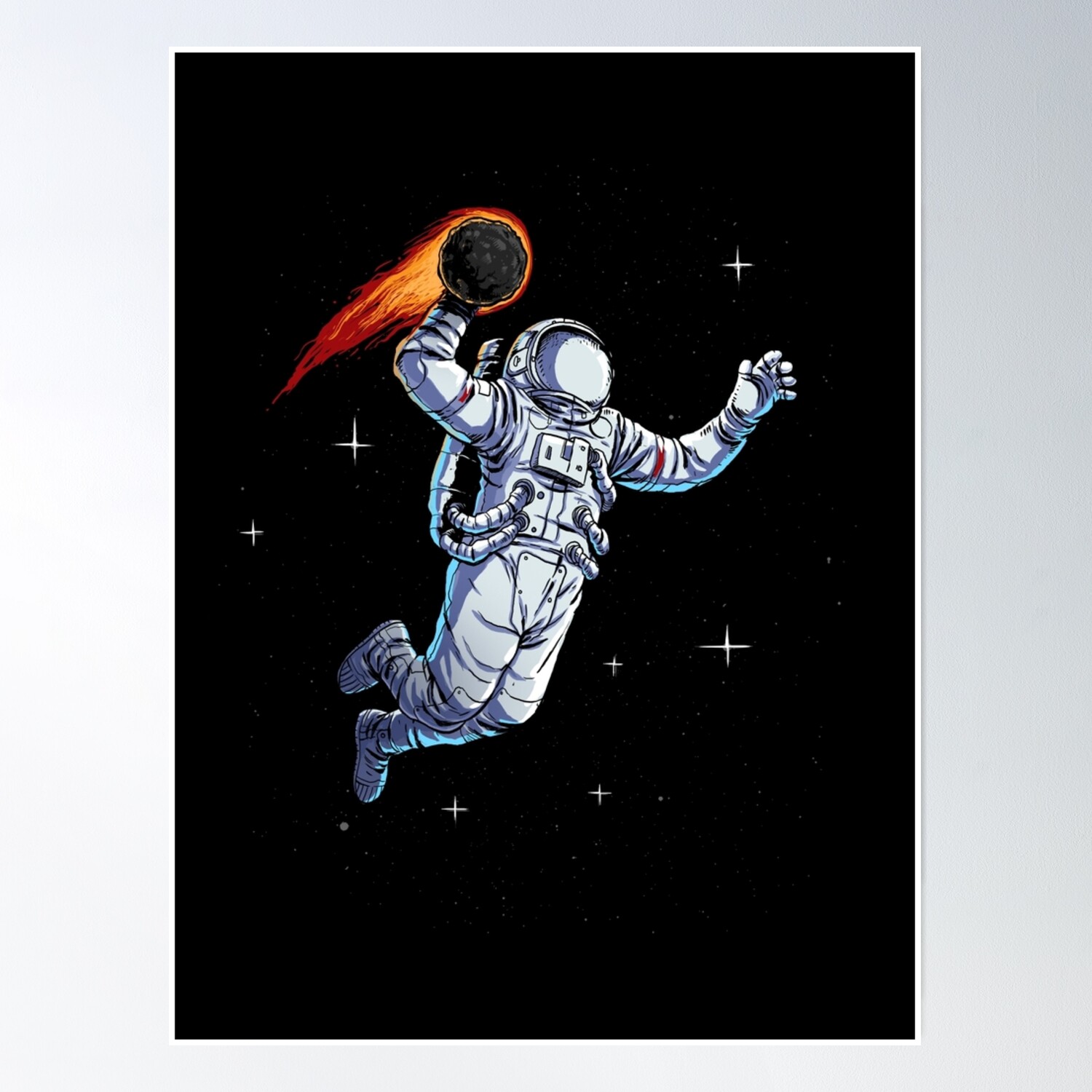 Space Dunk Poster Wall Art, Modern Wall Decor, 8x12 UNFRAMED - Walmart.com