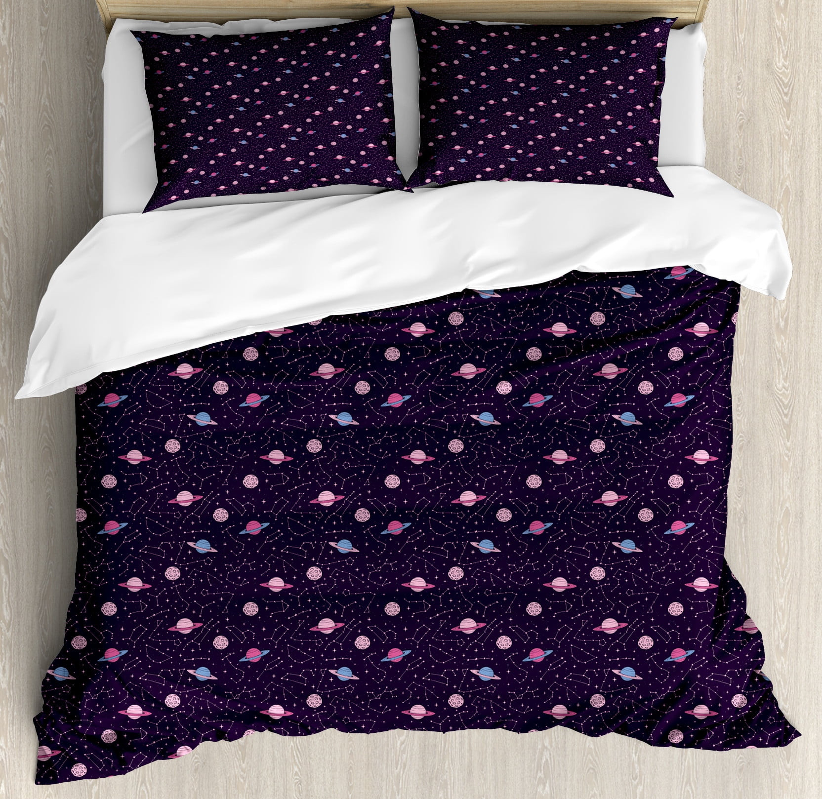 Space Duvet Cover Set, Astronomic Pattern from Zodiac Constellations ...