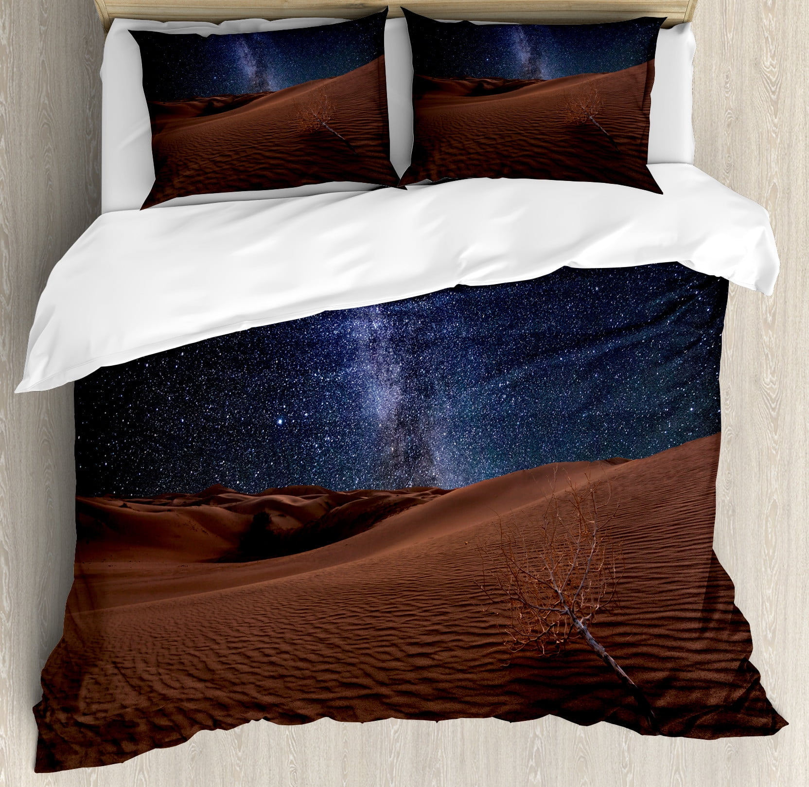 Space Duvet Cover Set, Life on Mars Themed Surreal Surface of Gobi ...