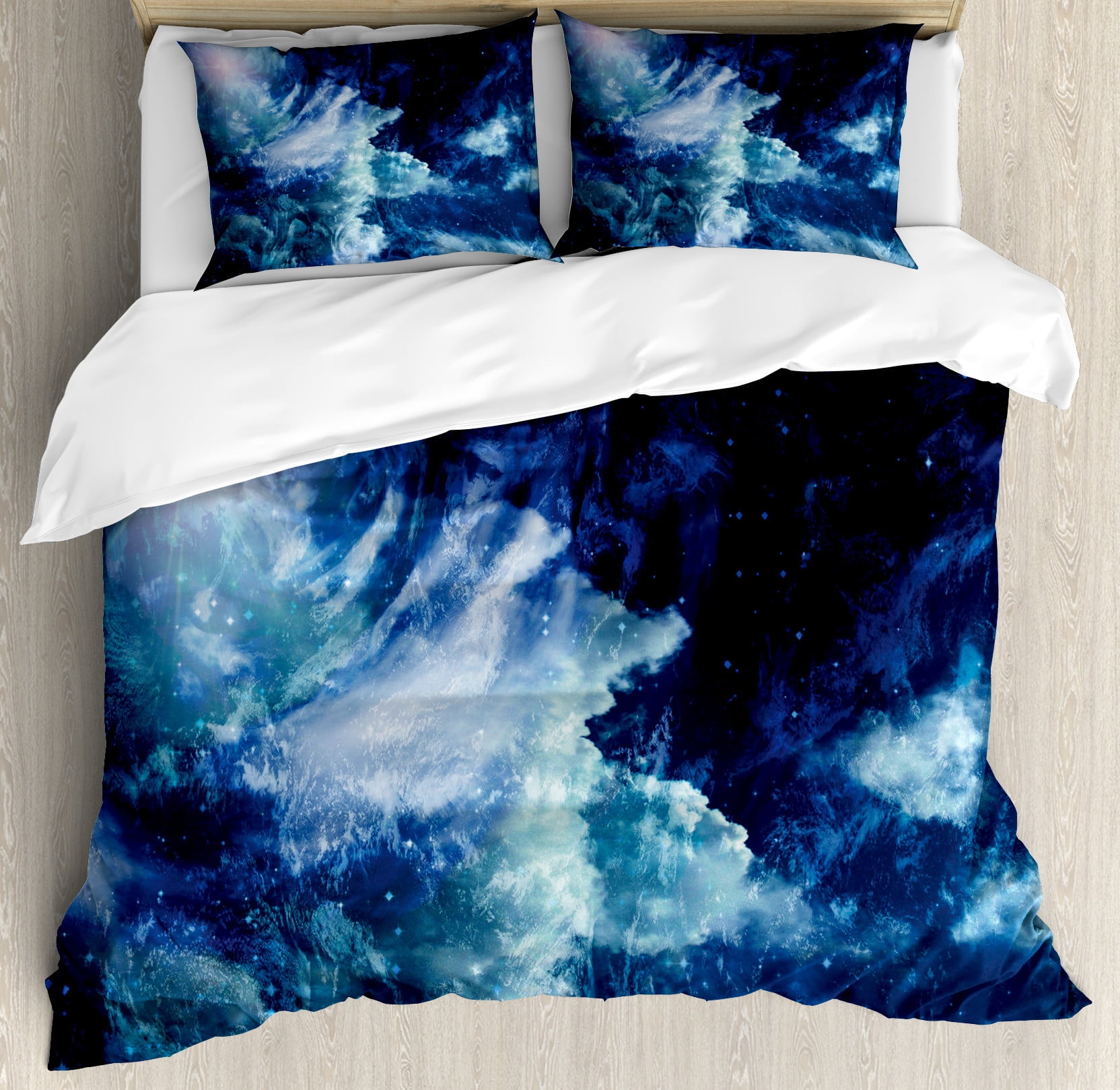 Space Duvet Cover Set, Nebula Gas Cloud on Celestial Sphere Universe ...