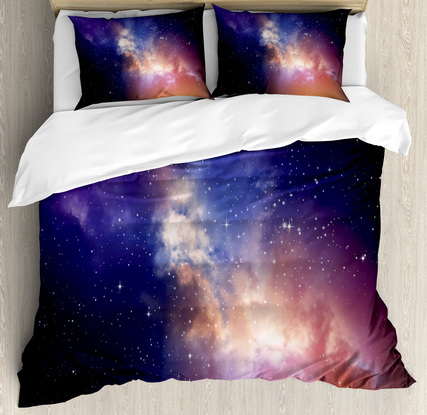 Space Duvet Cover Set, Stars in Sky Supernova Comet Constellation ...