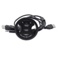 Space Efficient Circular USB Hub 3 Port Expansion Auditory Output Port ...