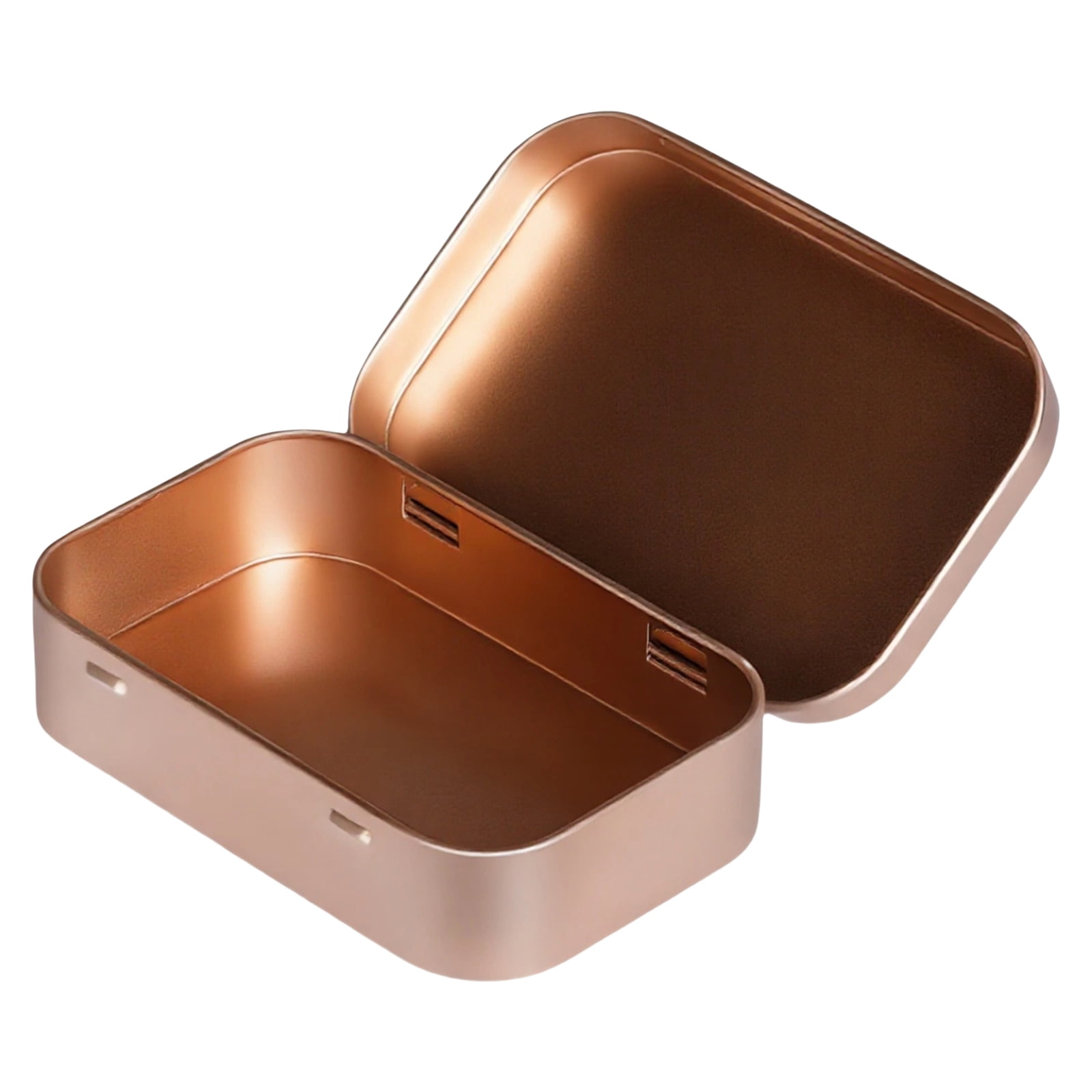 2 Pieces Retro Styles Iron Storage Tins Flipped Open Lid Decorative ...
