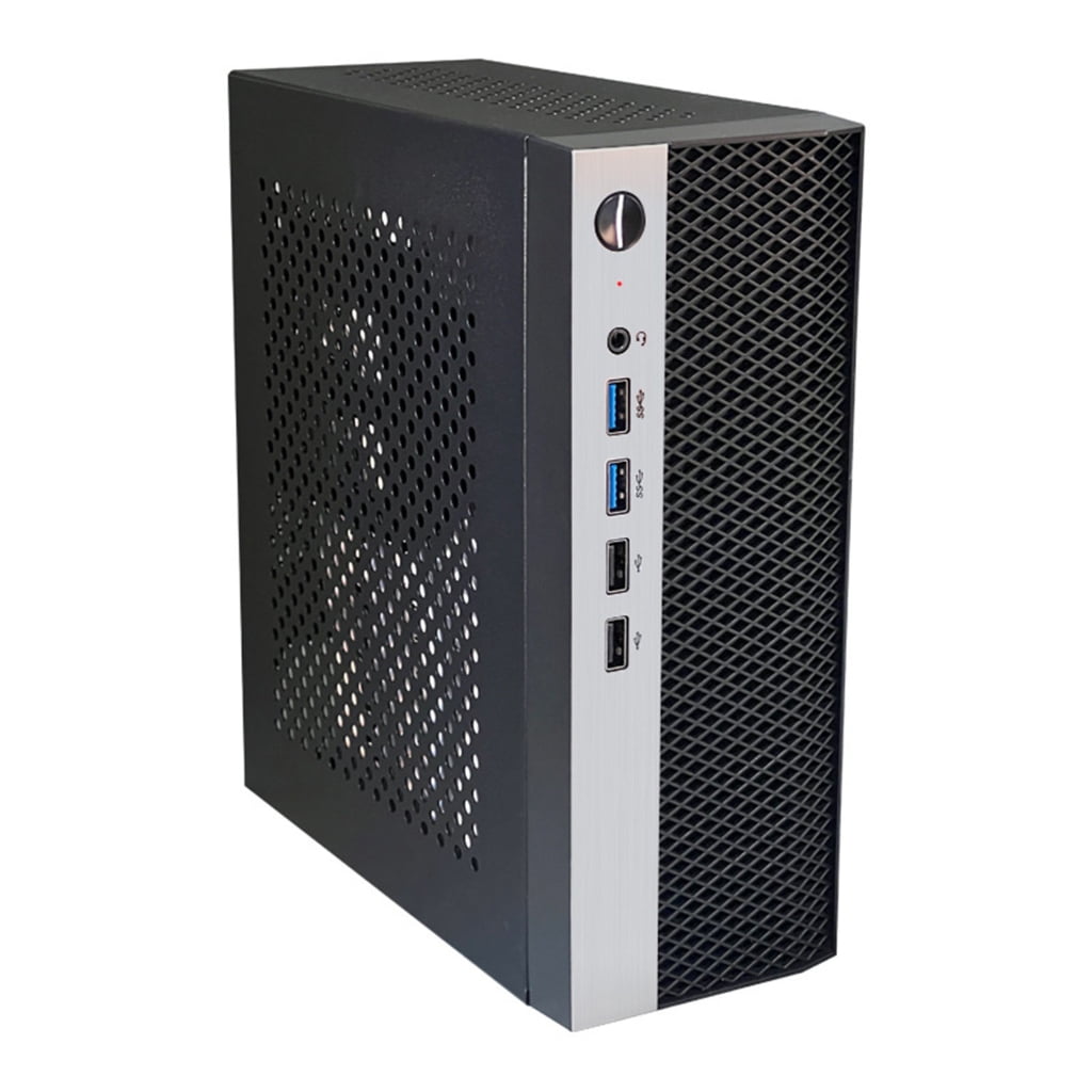 Space Efficient Metal ITX Computer Case Profile Miniature Desktop Case ...