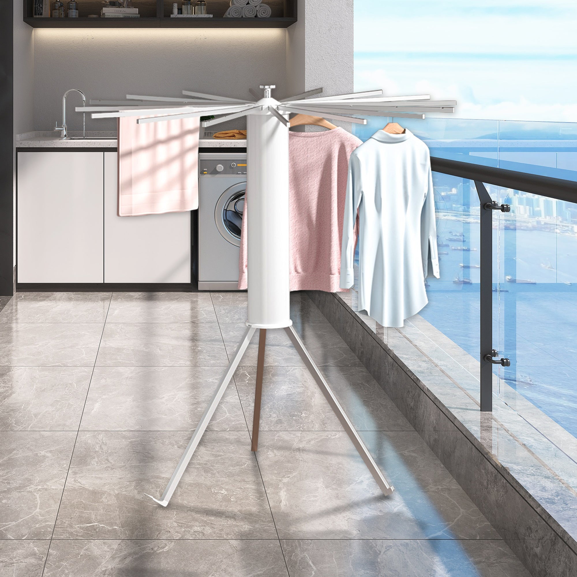 Compact Rustproof Aluminum Clothes Drying Rack - Walmart.com