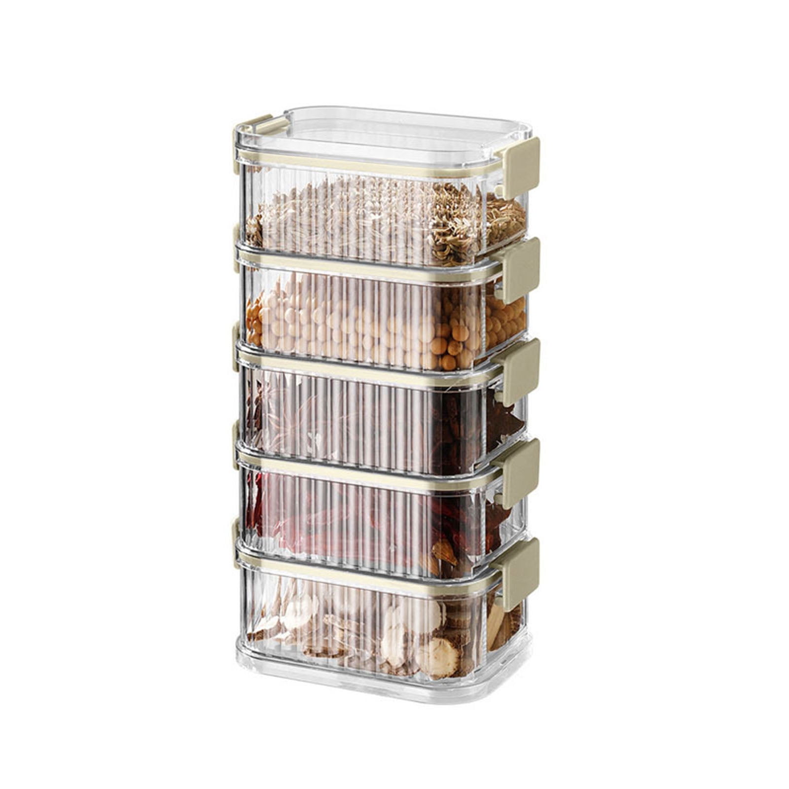 Space Efficient Spices Organiser Leakproof Stackable Container ...