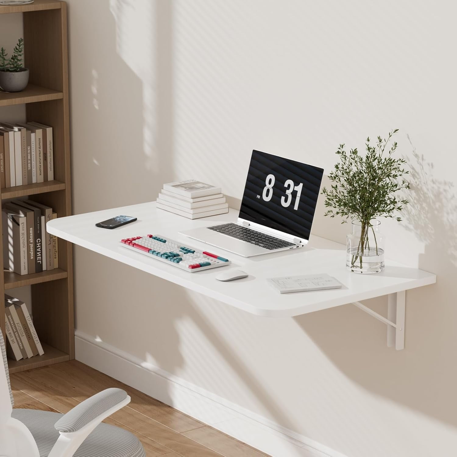 Space-Efficient Wall-Mounted Fold-Out Table, Laundry Folding Table ...