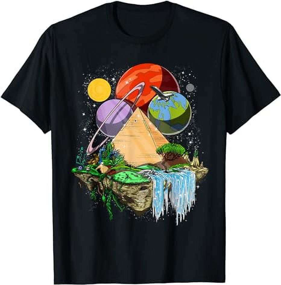 Space Egyptian Pyramid Psychedelic Pyramids Cosmic T-Shirt - Walmart.com