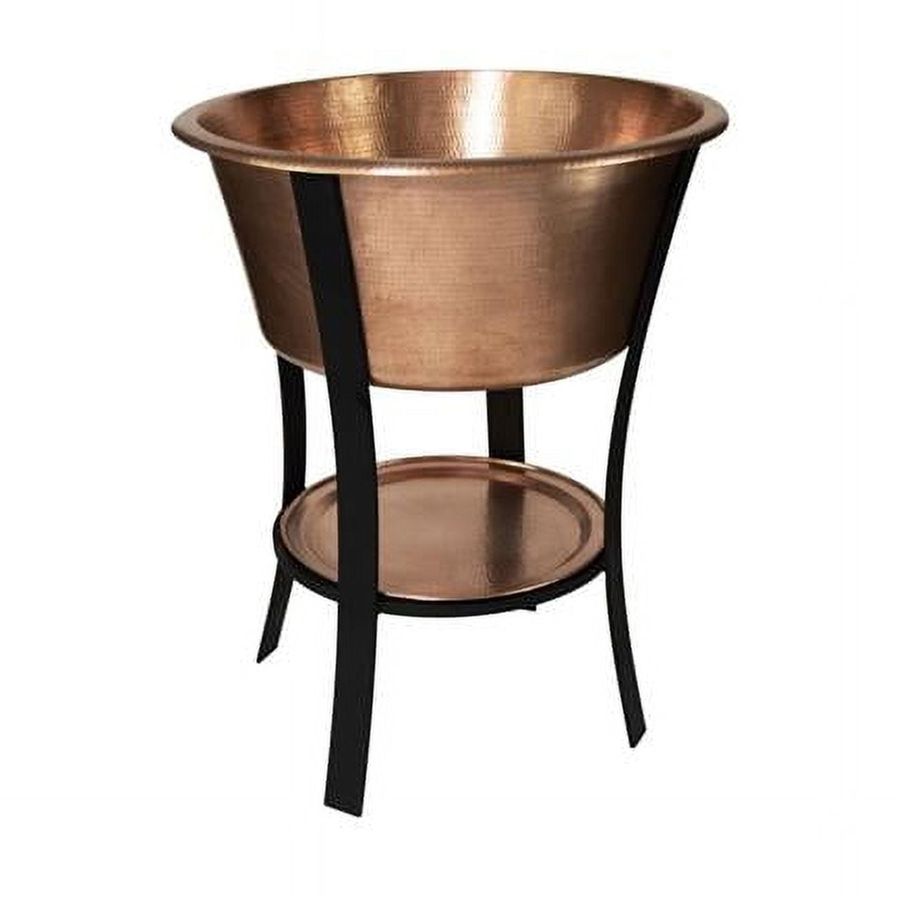 Space Enterprises CS-COO-RND-BUC-MA 24 in. Round Bucket Hammered Copper ...