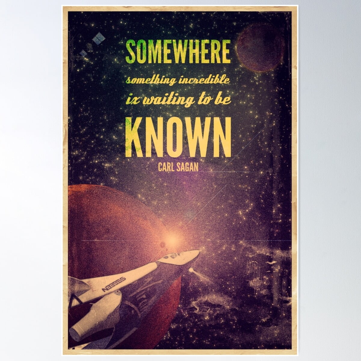 Space Exploration (Carl Sagan Quote) Poster Wall Art, Modern Wall Decor ...