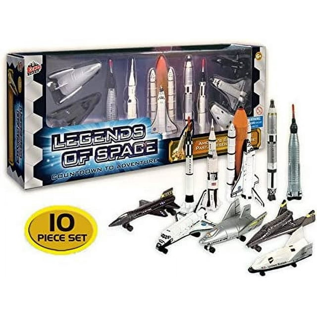 Space Exploration Toy Rocket Set: 10 Pc Rocket Replica Toy Collector's ...