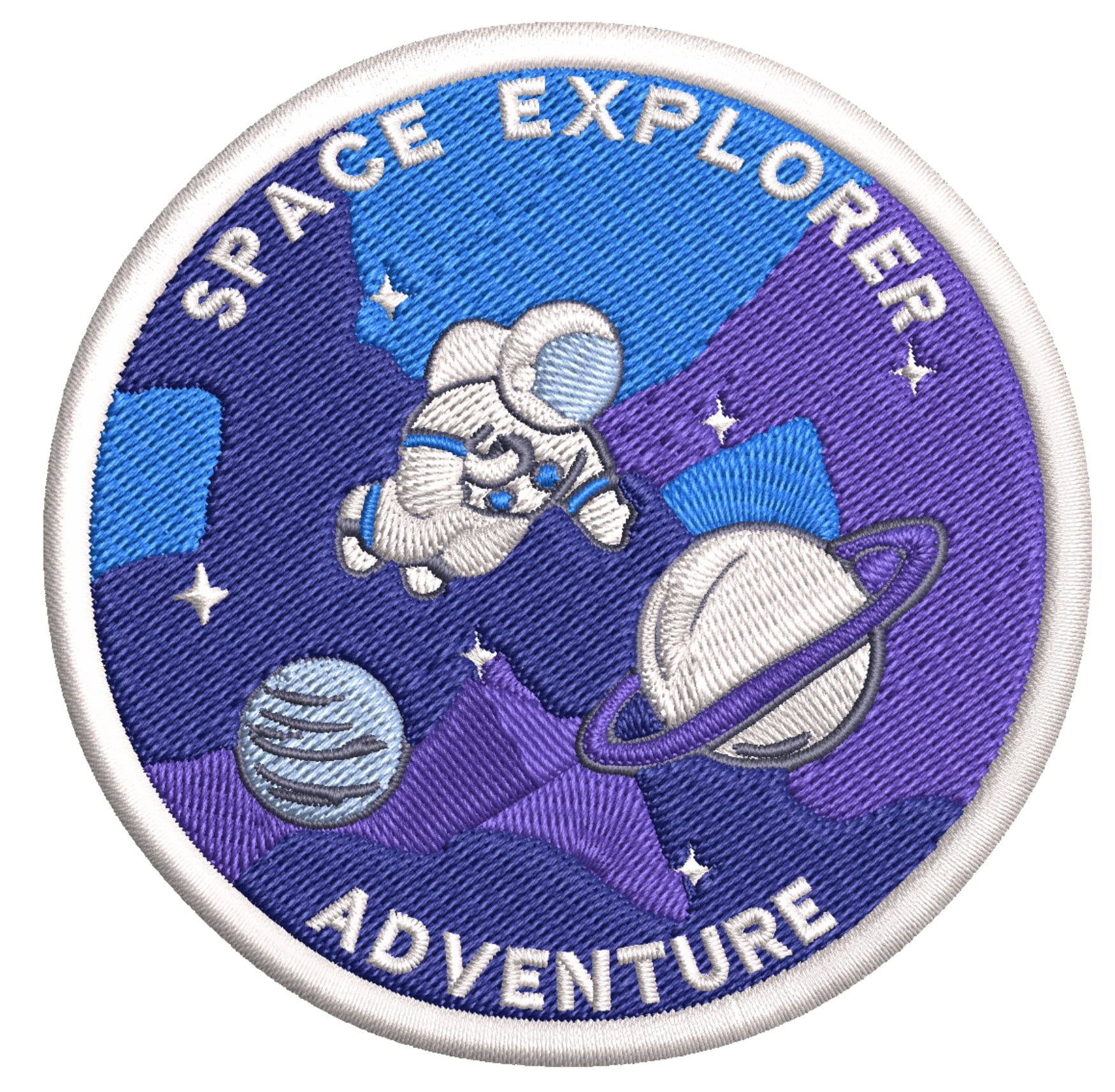 Space Explorer Astronaut Embroidered Patch Iron/Sew-On Applique NASA ...