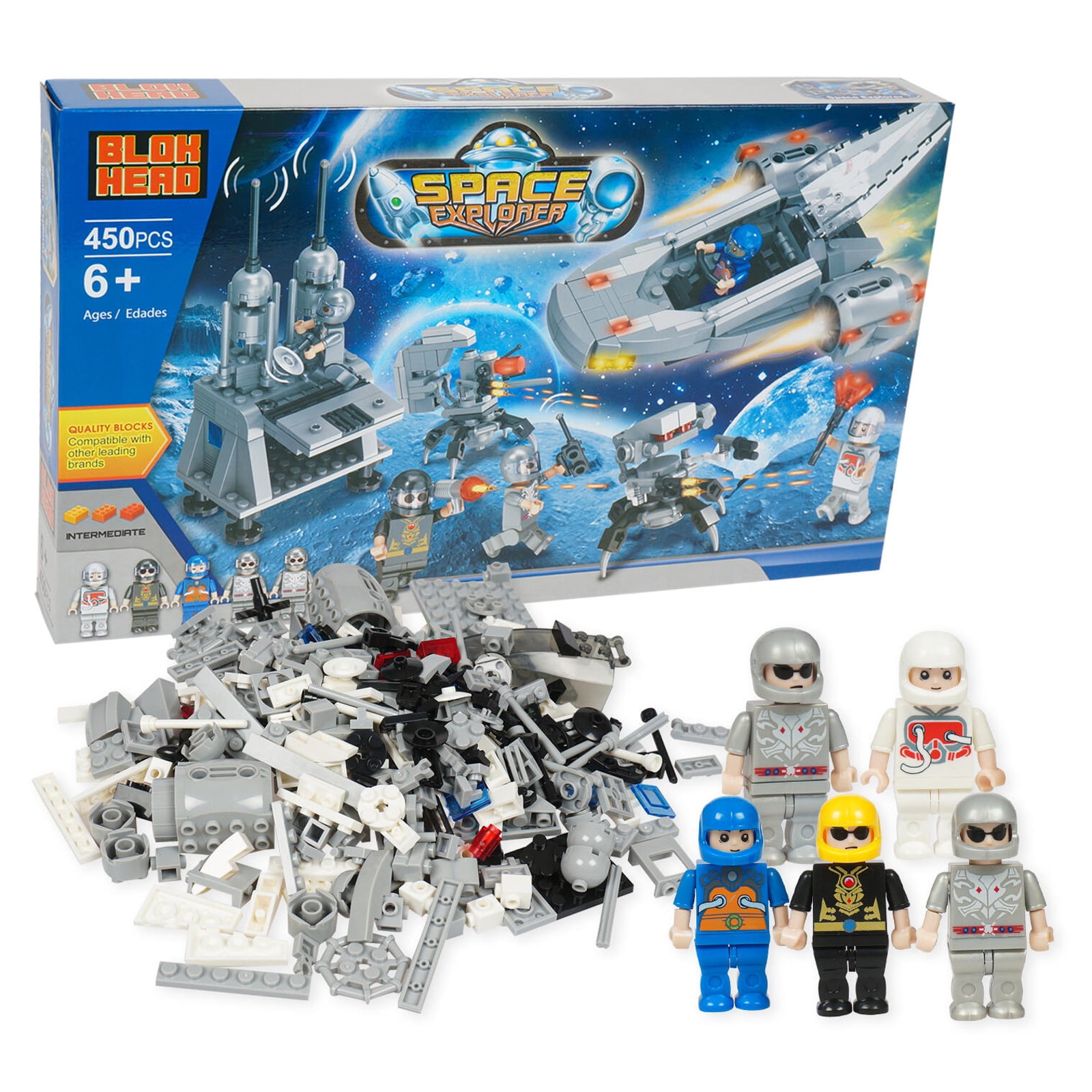 Space Explorer Space Base and Starship Interlocking Block Playset 450 ...