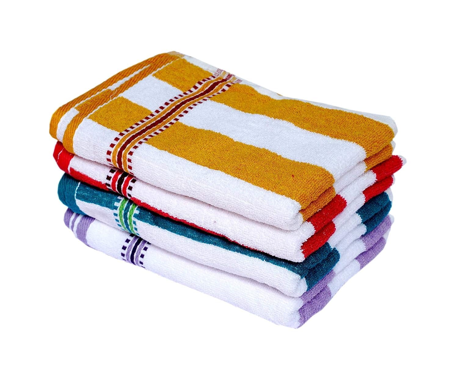 Space Fly Striped Big Size Hand Towels High Absrobent Set of 5Size 13 ...