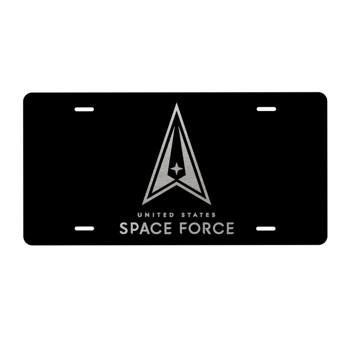 Space Force Delta Logo Silver Aluminum License Plate - Walmart.com