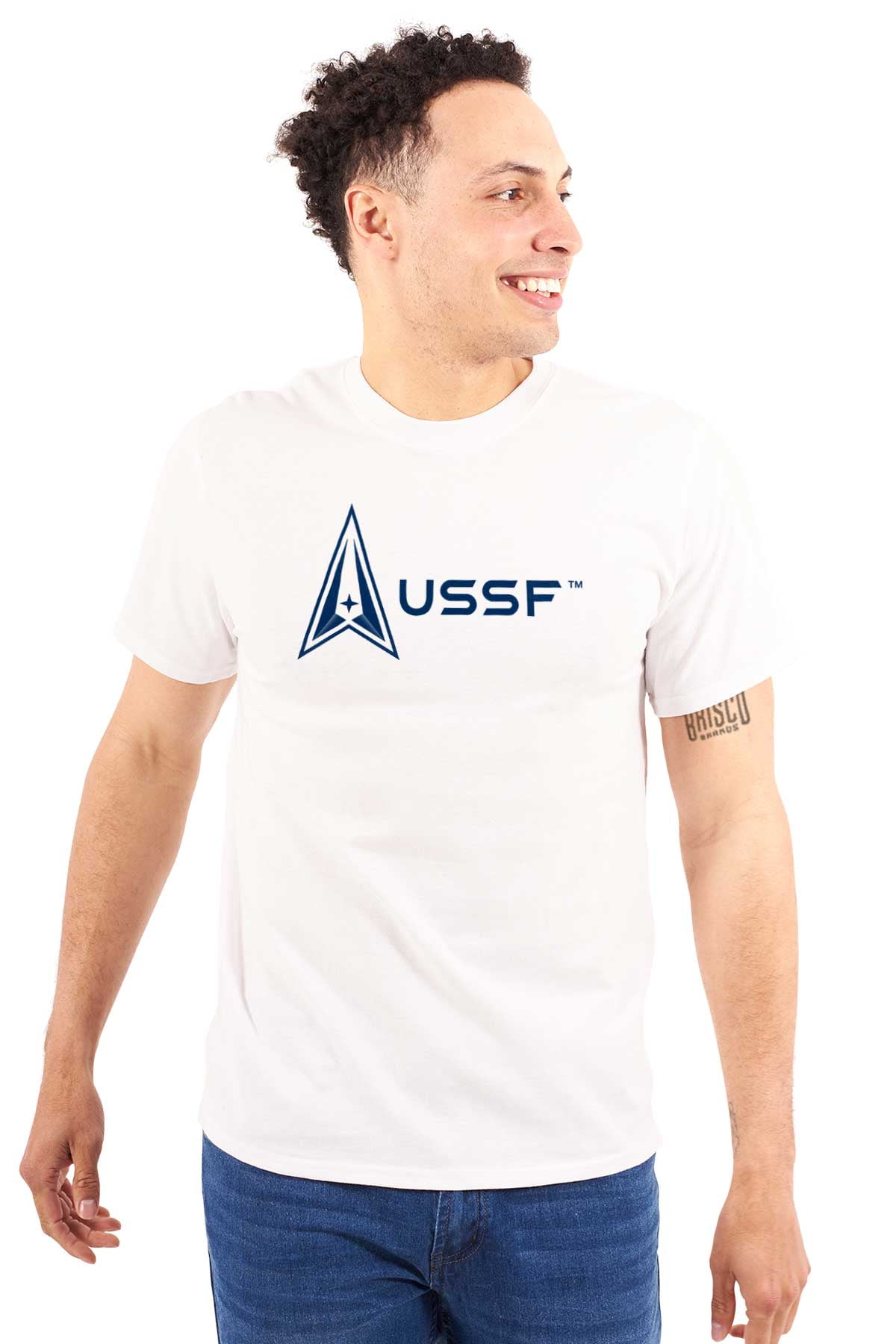 Space Force Logo US Military USSF Men's Graphic T Shirt Tees Brisco ...