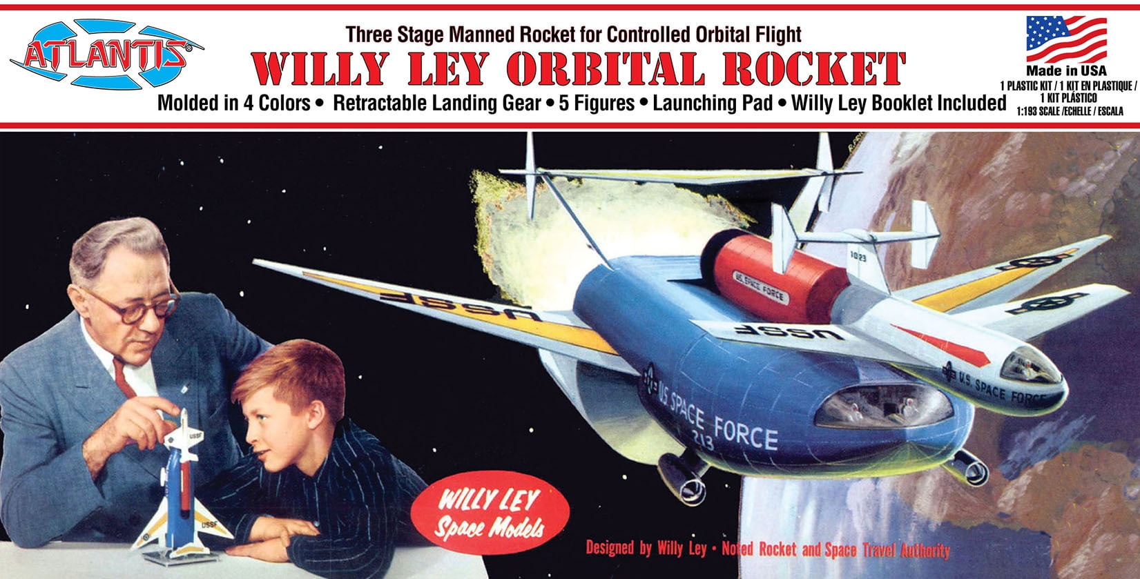 Willy Ley - 1:193 Scale Model Kit - Orbital Rocket with Landing Gar & 5 ...