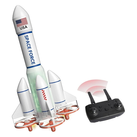 Space Force 2.4GHz R/C Flying Rocket Drone with LED Lights and 360 ...