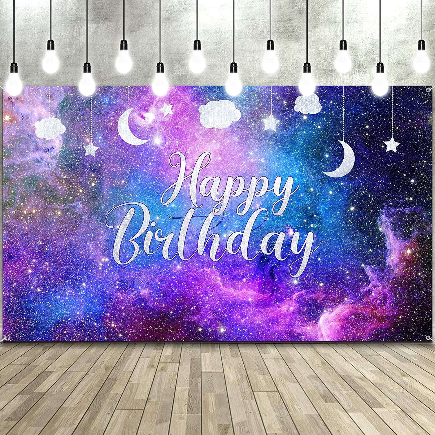 Space Galaxy Birthday Backdrop Cosmic Galaxy Background Starry Universe ...