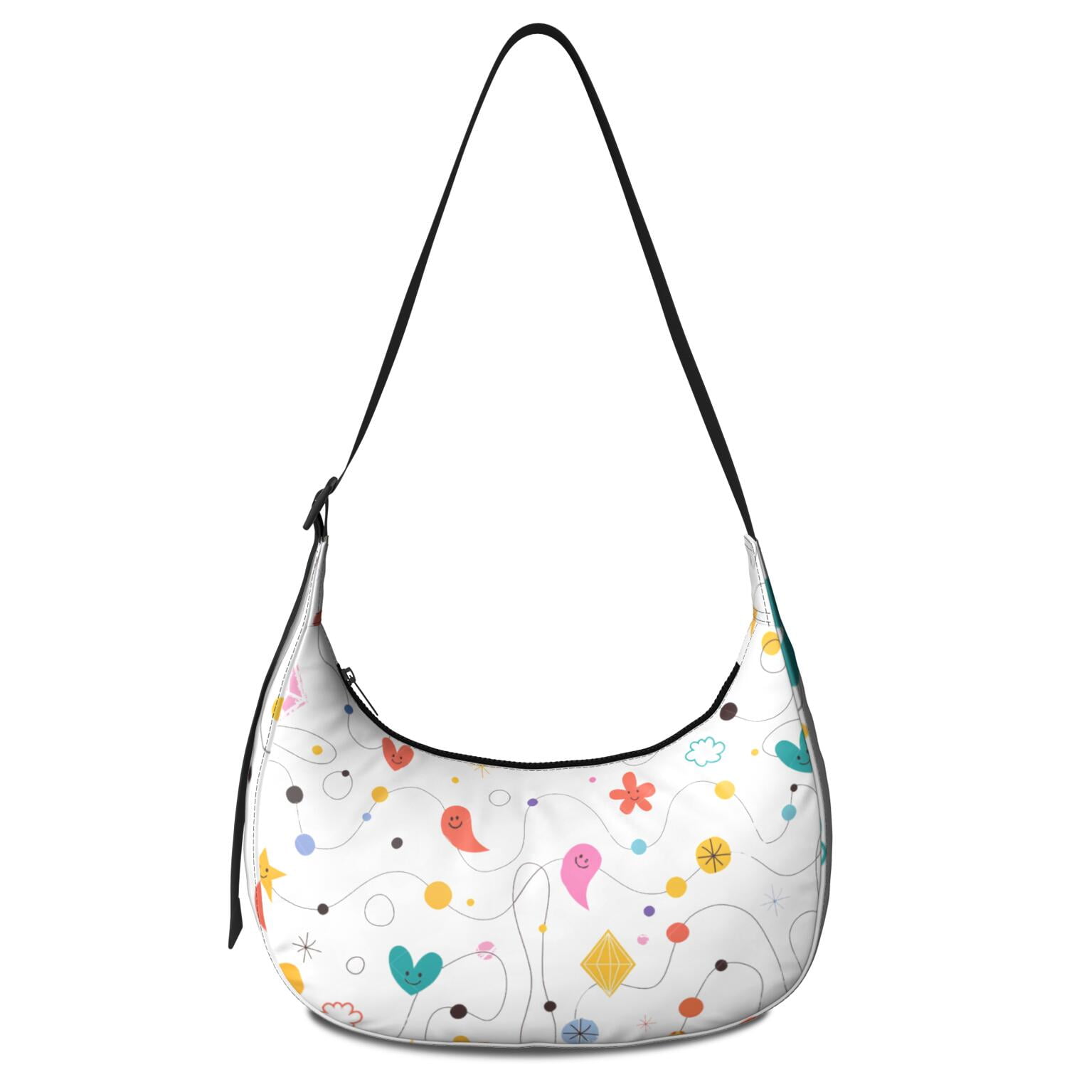 Space Galaxy Cartoon Crossbody Bag Lightweight Nylon Adjustable Strap ...
