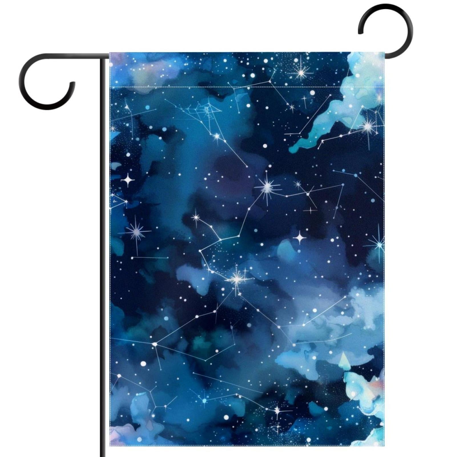 Space Galaxy Constellation Welcome Garden Flags, 12 x 18 Inch Double ...