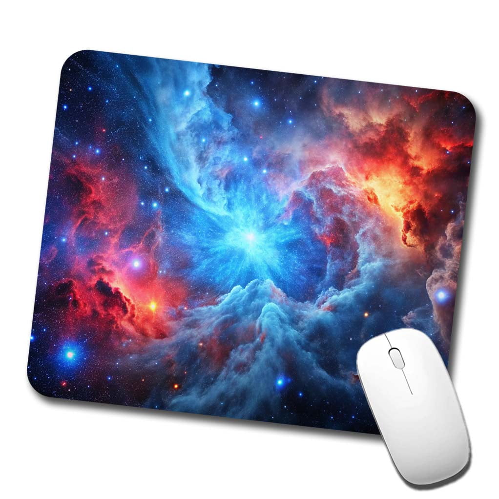 Space Galaxy Nebula Blue Red Mouse Pad Low Profile Gaming Mat - Walmart.com