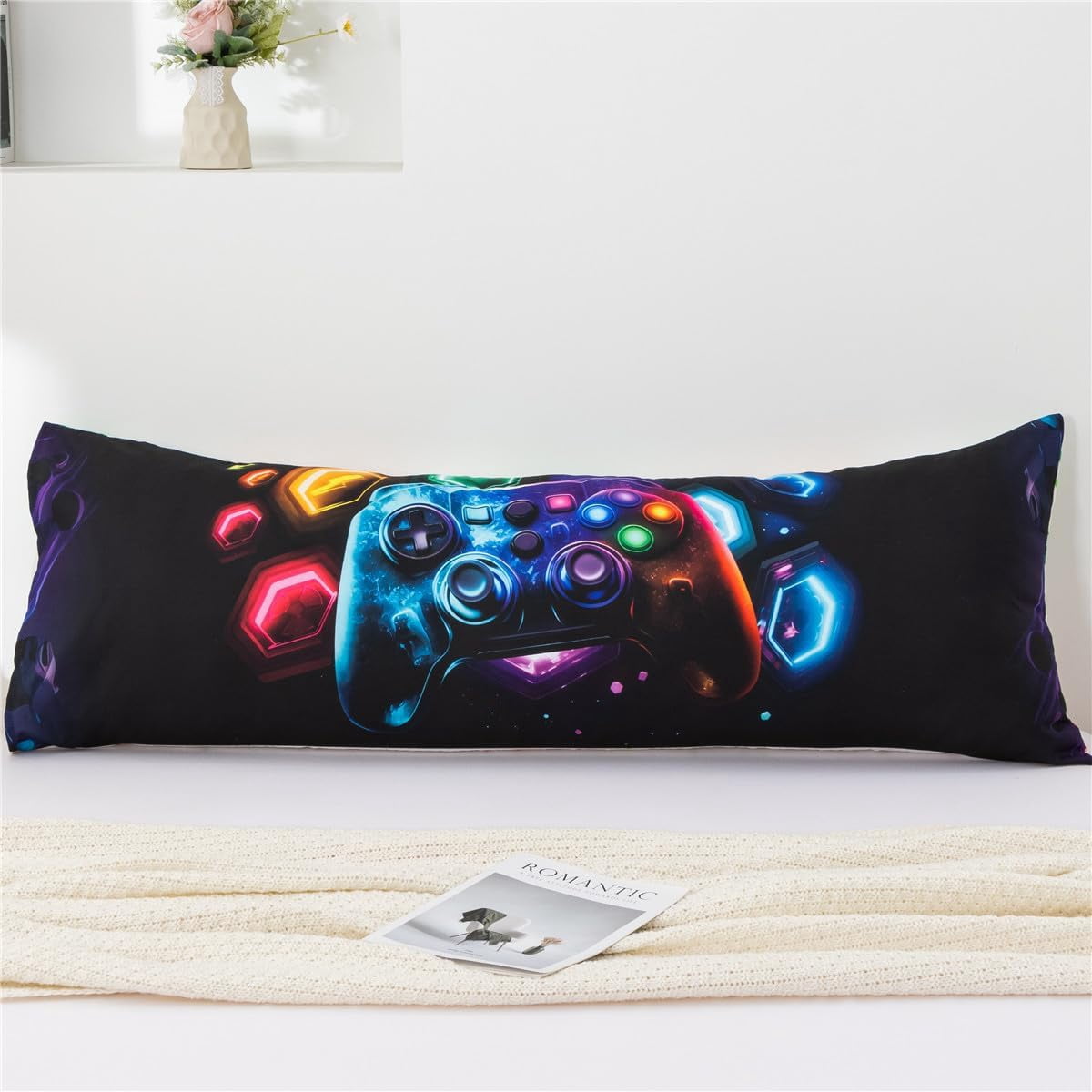 Space Gaming Body Pillow Cover Universe Game Console Microfiber ...