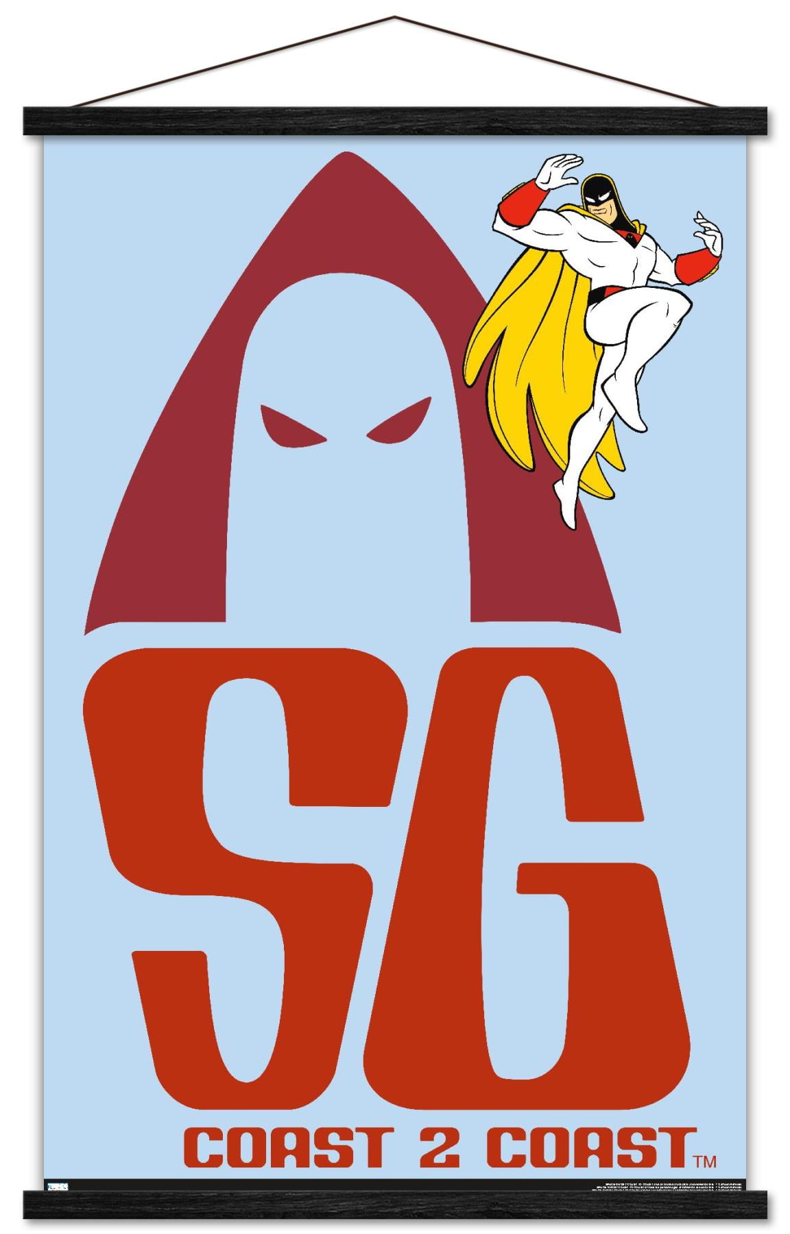 Space Ghost Coast to Coast - Logo Wall Poster with Wooden Magnetic ...