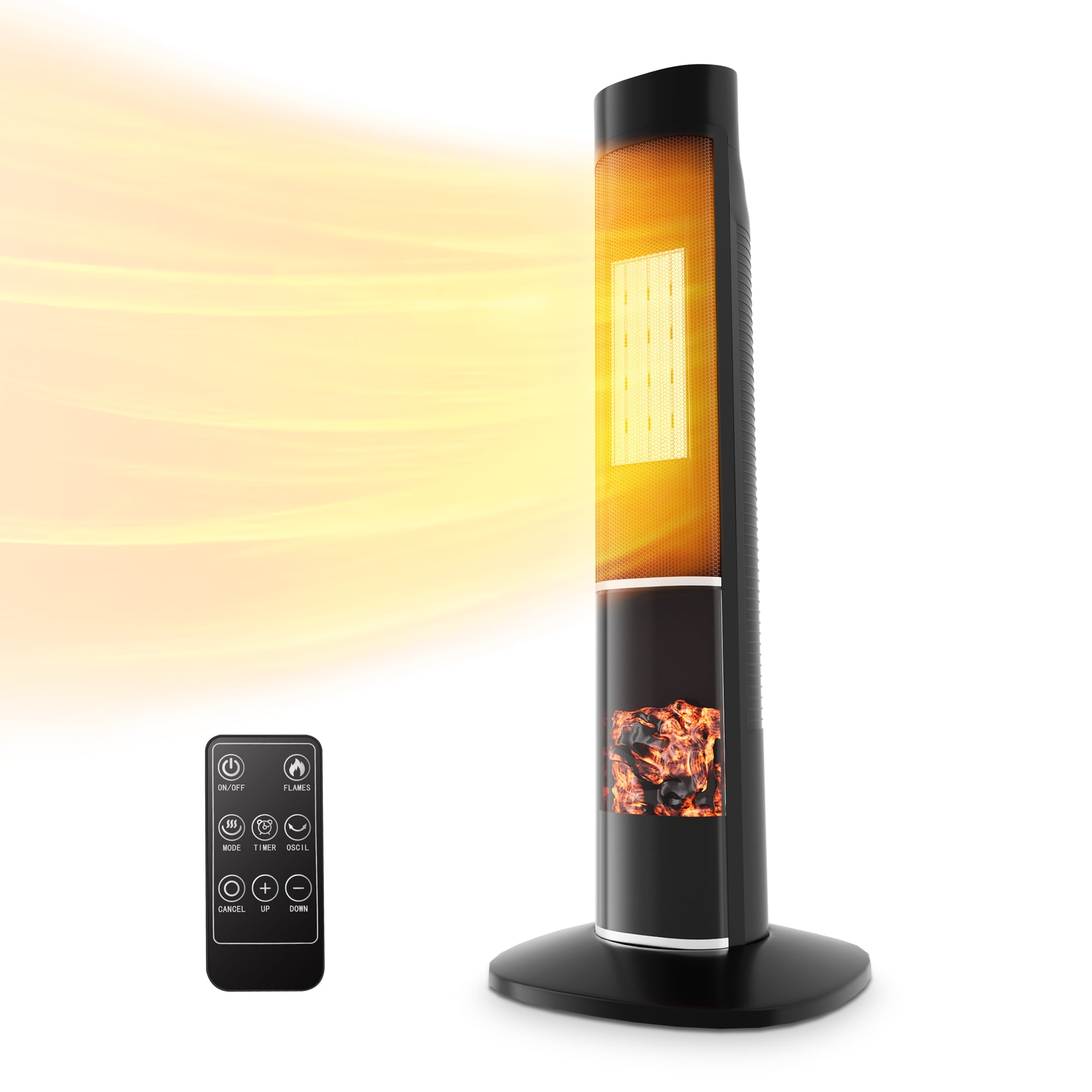 31” Portable Electric Space Heater with Remote, ECO, 3 Modes ...