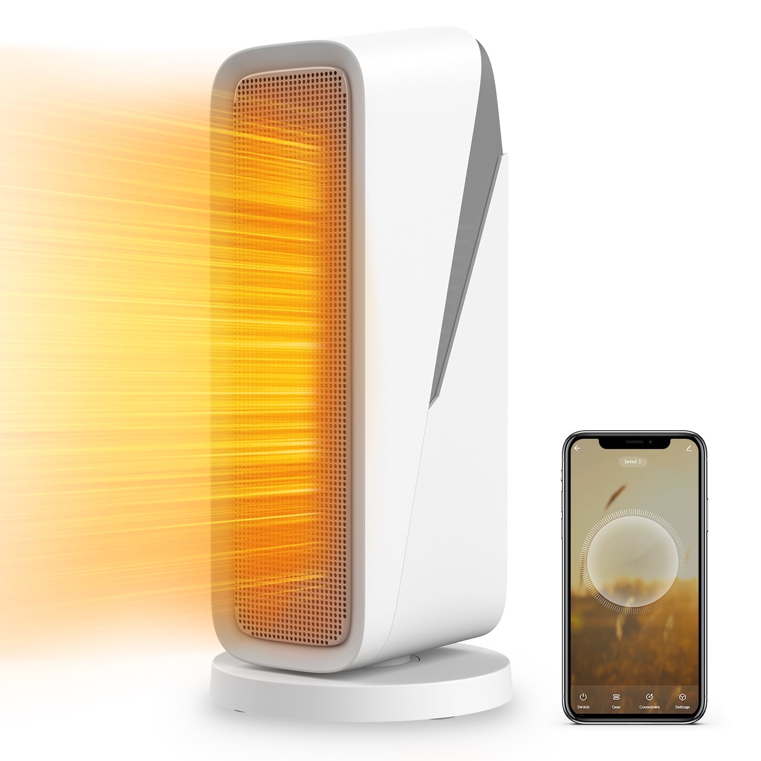 Space Heater, DR.PREPARE 1500W Fast Heating Ceramic Electric Heater ...