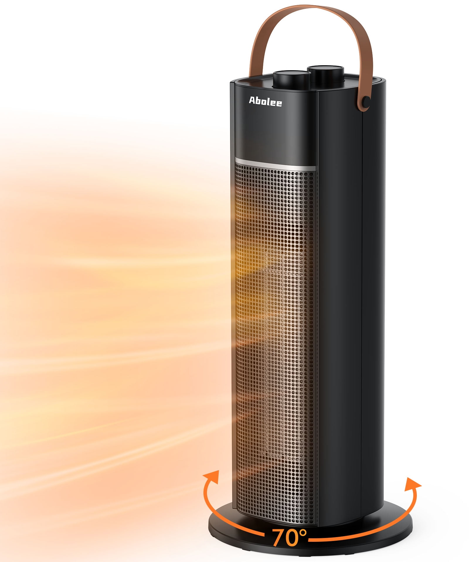 Space Heater, Electric Heater with Thermostat, 18 Inch Portable Heater ...