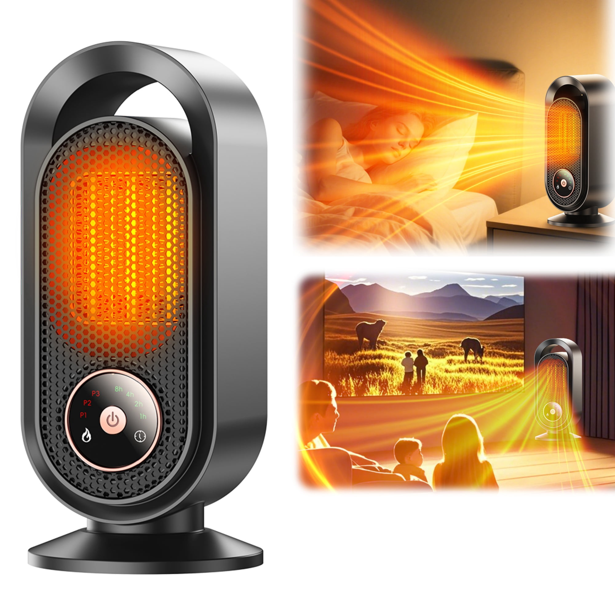 Space Heater for Indoor, Small Portable Electric Heaters with Smart ...