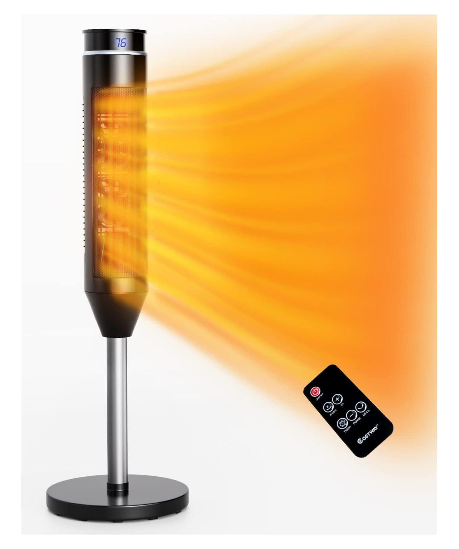 Space Heater for Indoor Use, 1500W Ceramic Electric Heater with ...