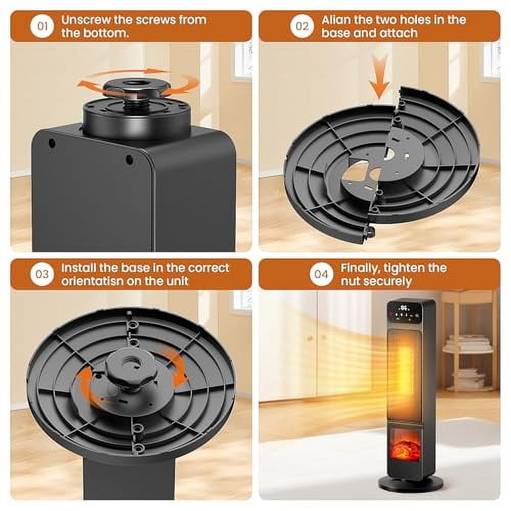 Space Heater for Indoor Use, 1500W Electric Heater with Child Lock, ECO ...