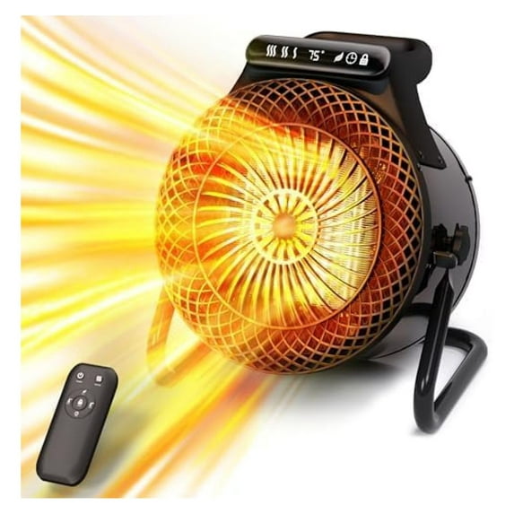 Space Heater Indoor Use 1500W, Electric Heater with Digital Thermostat ...