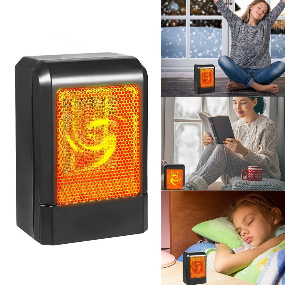 Space Heater Low Noise Portable Electric Heater, 500W Mini Heater with ...