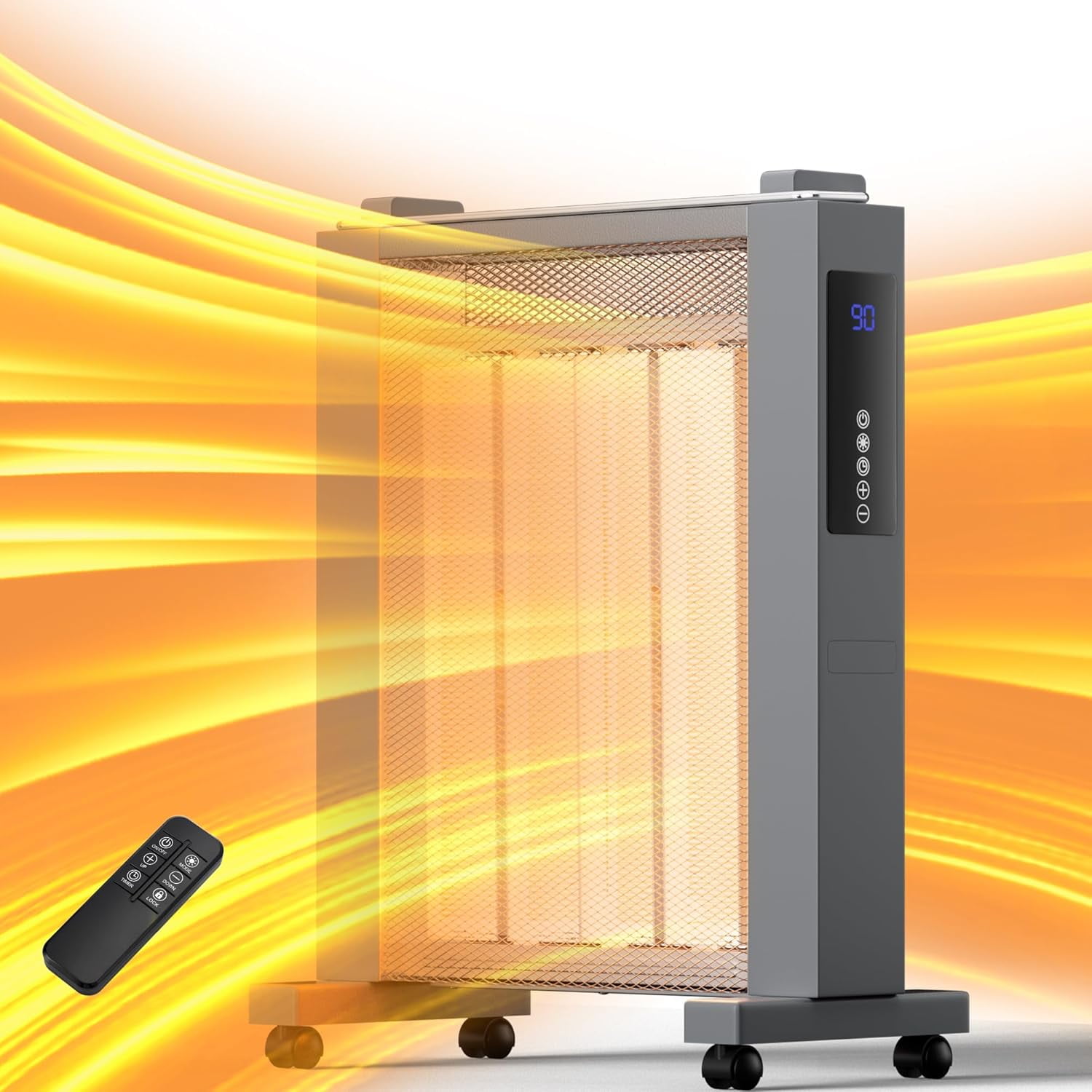 Space Heater with Thermostat, Mica Convection Heater with Remote ...