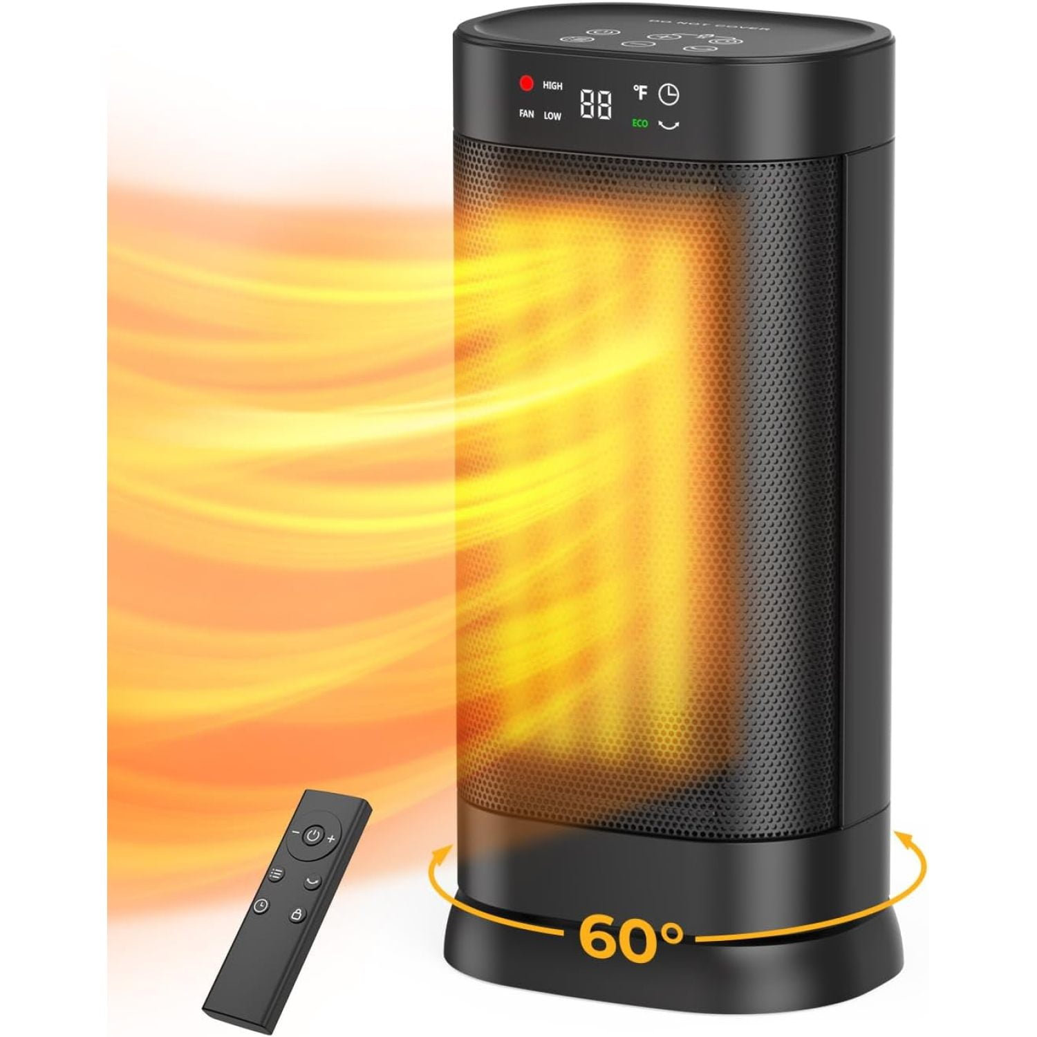 Space Heaters for Indoor Use, 1500W Fast Heating Oscillating Portable ...