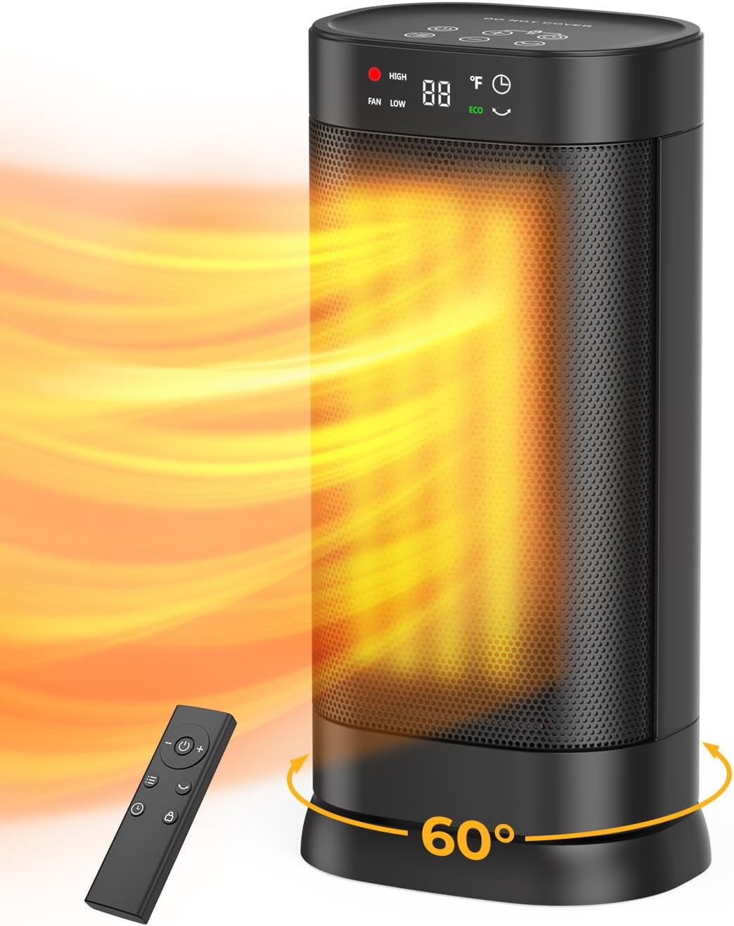 Space Heaters for Indoor Use, 1500W Fast Heating Oscillating Portable ...