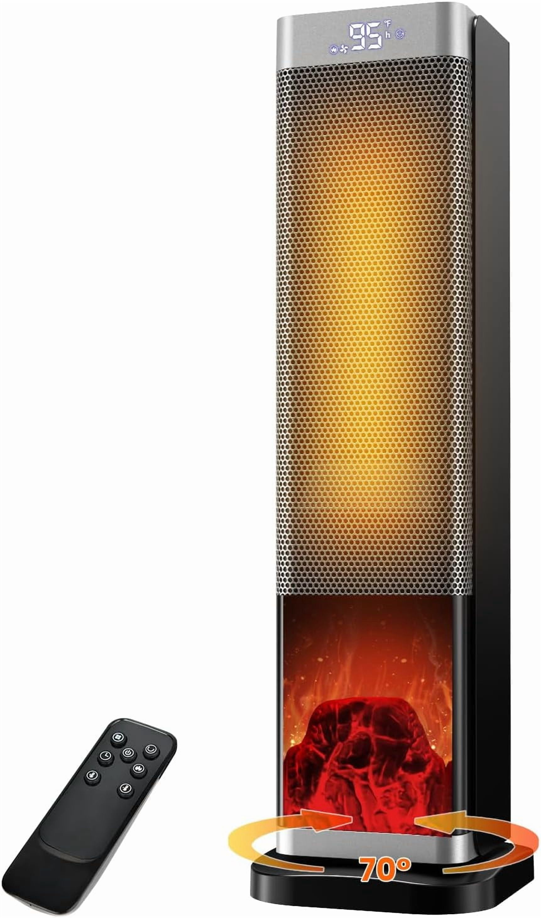 Space Heaters for Indoor Use, 1500W PTC Ceramic Electric Heater with ...