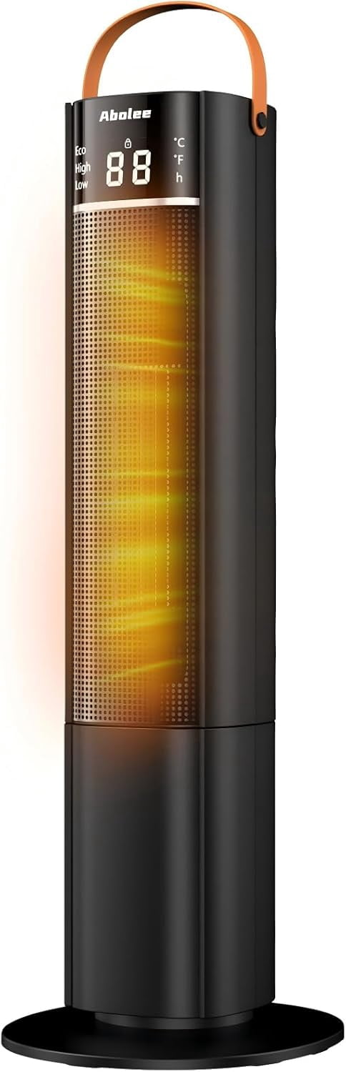 Space Heaters Indoor Use, 26" 12ft/s Electric Heater with Remote, 1500W ...