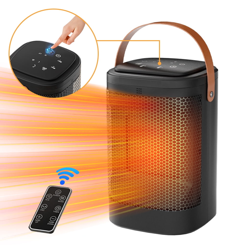 70°Oscillating Portable Space Heaters, 1500W Fast Heating with Remote ...