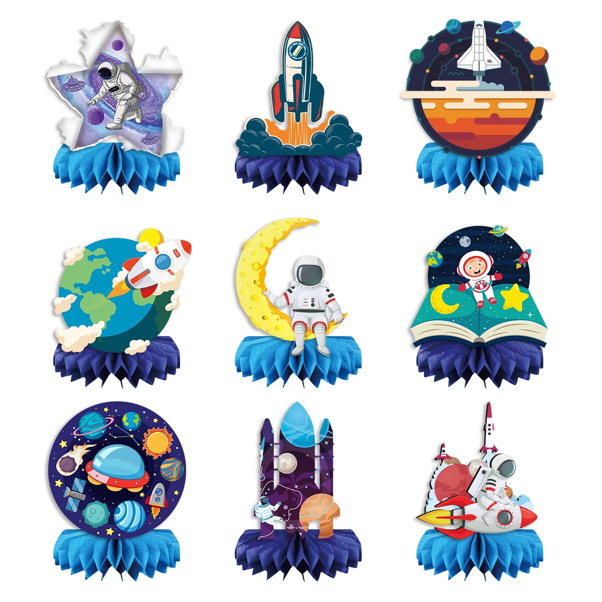 Space Honeycomb Centerpieces, Outerspace Party Decorations, Space ...