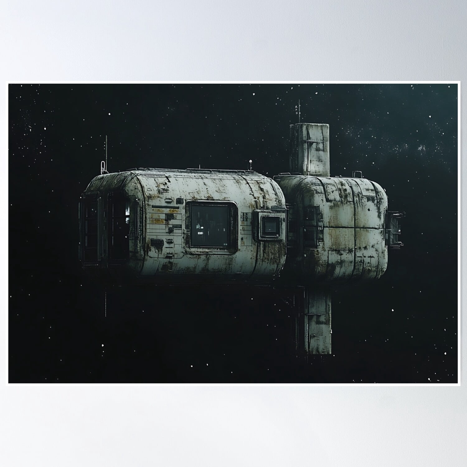 Space Horror Art: Abandoned Research Station Poster Wall Art, Modern ...
