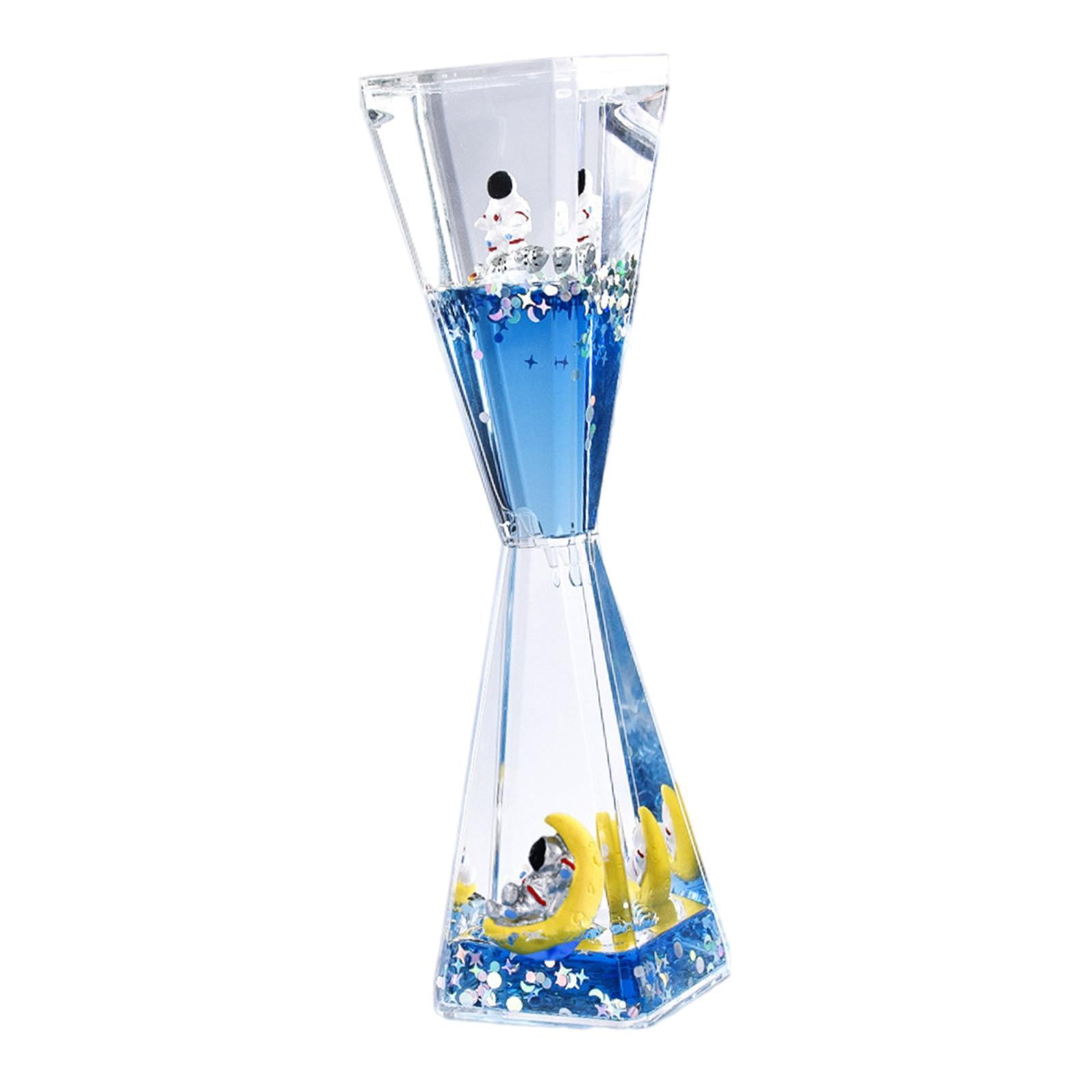 Space Hourglass Oil Leak Flowing Confetti Desk Clock Decor Time ...