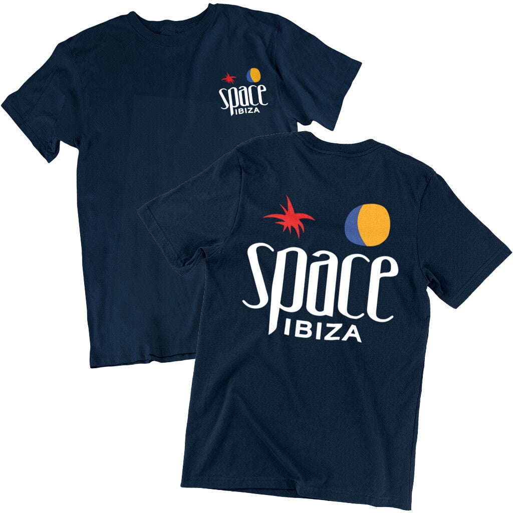 Space Ibiza Beach Club Logo Mens T shirt Navy Blue Festival Top Beefa ...