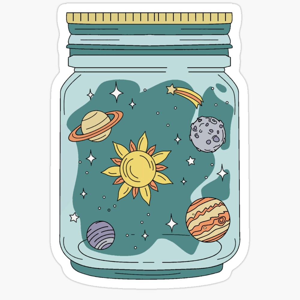 Space In A Jar Sticker Phone Decal Water Bottle Stickers Car Decals ...