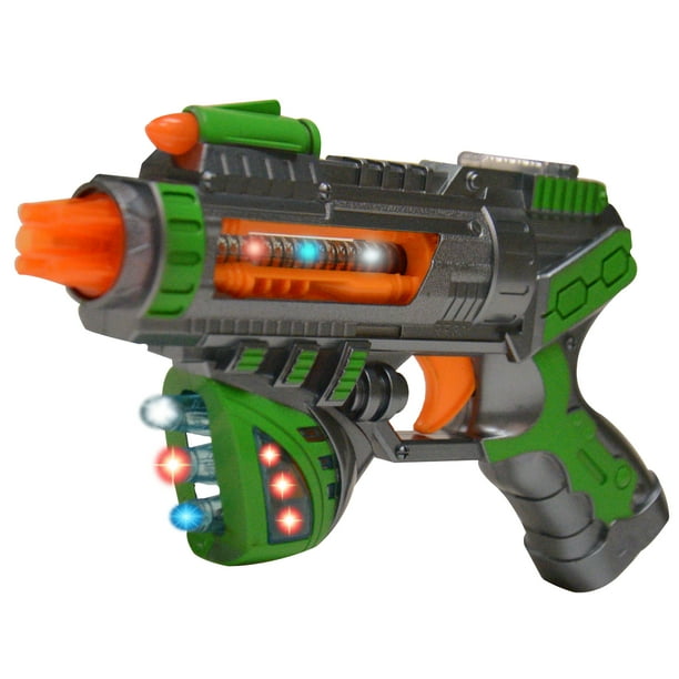 Space Infinity Blaster Pistol Toy Gun for Kids with Flashing Lights and ...